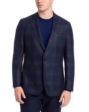 Peter Millar Collins Plaid Wool Blend Tailored Fit Jacket