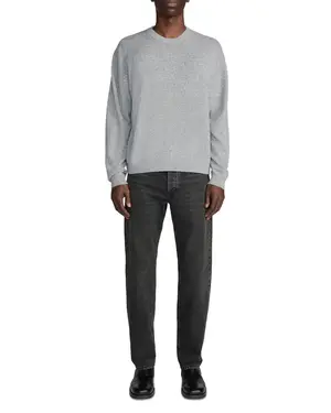 FRAME Lightweight Cashmere Sweater - Light Grey Multi