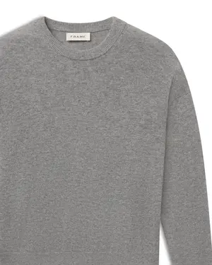 FRAME Lightweight Cashmere Sweater - Light Grey Multi