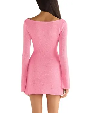 ASTA RESORT Maya Long Sleeve Sequin Mini Dress