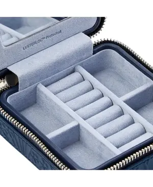 Wolf X Liberty Small Travel Zip Case - Navy