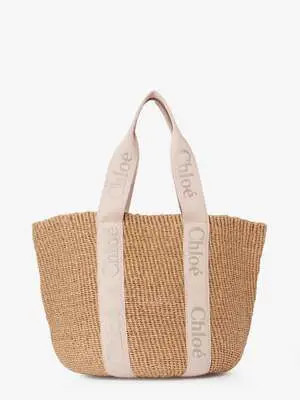 Chloé Woody Raffia Shoulder Bag