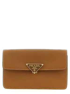 Prada Saffiano Mini Crossbody Bag - Cream