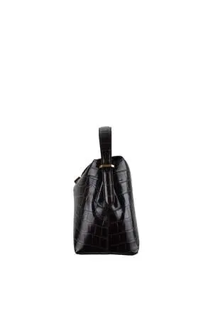 TOTEME T-lock Croco-embossed Top Handle Bag