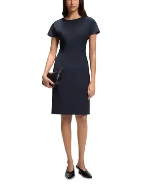 BOSS Dinerah Wool Seamed Dress