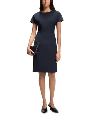 BOSS Dinerah Wool Seamed Dress