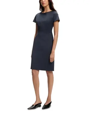 BOSS Dinerah Wool Seamed Dress