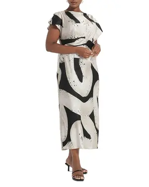 ESTELLE The Drew Printed Midi Dress - Marble