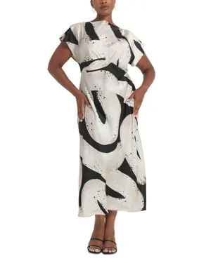 ESTELLE The Drew Printed Midi Dress