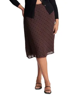 ESTELLE The Sable Printed A-line Skirt