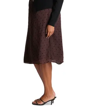 ESTELLE The Sable Printed A-line Skirt