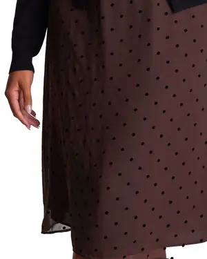 ESTELLE The Sable Printed A-line Skirt