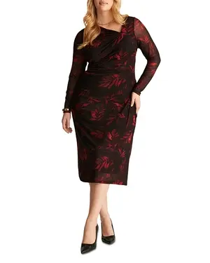 ESTELLE Noa Printed Mesh Midi Dress