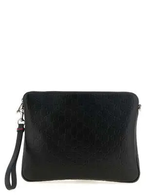 Gucci Gg Emblem' Medium Shoulder Bag - Black