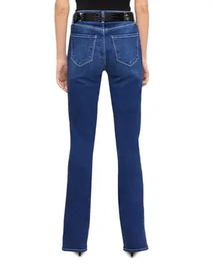 L'Agence Petite Selma Mid Rise Sleek Baby Bootcut Jeans - Columbia