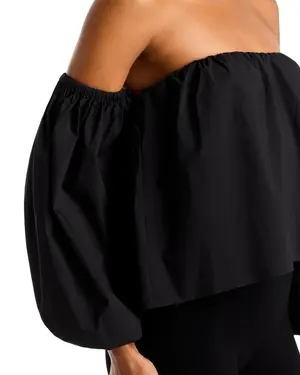 L'Agence Sarai Off-the-shoulder Top - Black