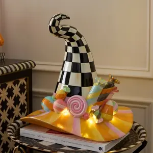 MACKENZIE-CHILDS Trick Or Treat Illuminated Witch's Hat