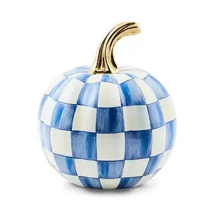 MACKENZIE-CHILDS Check Mini Pumpkin - Royal
