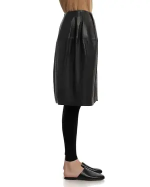 TOTEME Sculptural Leather Skirt