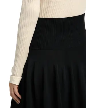 TOTEME Wide Waist A-line Skirt
