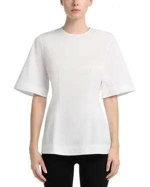 TOTEME Sculptural Cotton Top - White