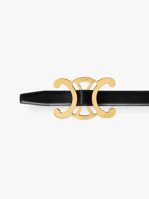 Celine Leather Belt With Triomphe Logo