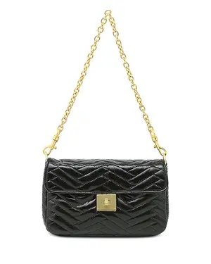 THINK ROYLN Moto Small Quilted Shoulder Bag - Black