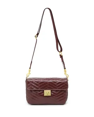 THINK ROYLN Moto Small Quilted Shoulder Bag - Burgundy