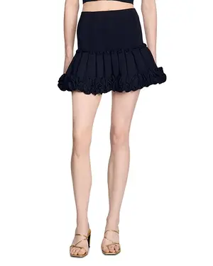 Sandro Noella Knit Mini Skirt