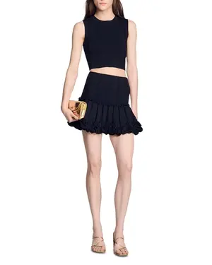 Sandro Noella Knit Mini Skirt