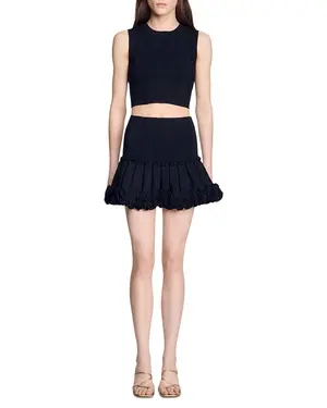 Sandro Noella Knit Mini Skirt
