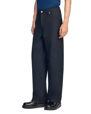 Sandro Baggy Five Pocket Trousers - Black