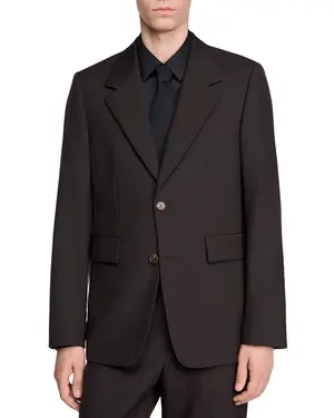 Sandro New Formal Standard Fit Wool Suit Jacket