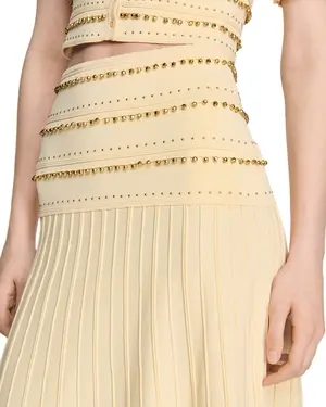 Sandro Embellished Knit Maxi Skirt