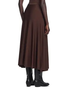 Sandro Giovanna Semi Sheer Maxi Skirt