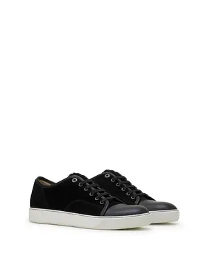 LANVIN Dbb1 Sneakers In Leather And Suede - Black