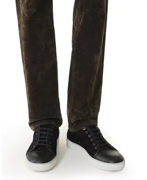 LANVIN Dbb1 Sneakers In Leather And Suede - Black