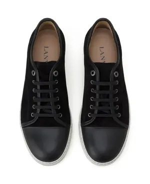 LANVIN Dbb1 Sneakers In Leather And Suede - Black