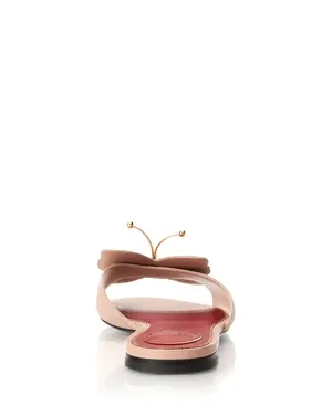 Valentino Garavani Leather Slide Sandals - Pale Rose