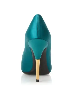 Valentino Garavani Pointed Leather Pumps - Teal