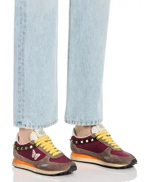 Valentino Garavani Embellished Leather Running Sneakers