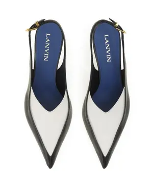 LANVIN Serenade Leather Slingback Pumps