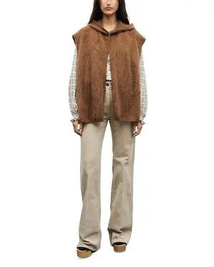 Gerard Darel Sine Cashmere Hooded Poncho