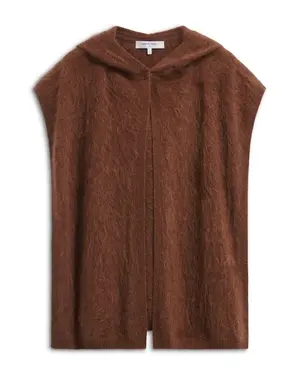 Gerard Darel Sine Cashmere Hooded Poncho