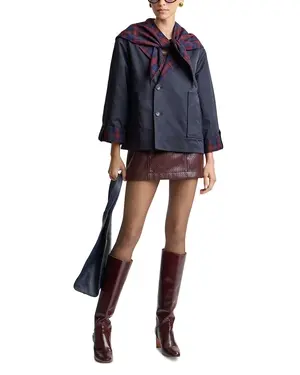 Avec Les Filles Reversible Scarf Barn Jacket