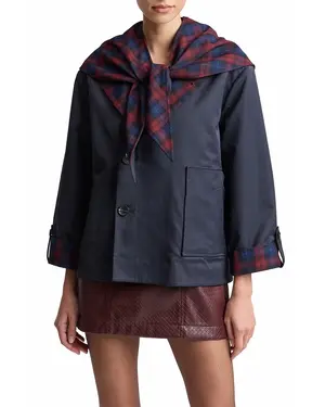 Avec Les Filles Reversible Scarf Barn Jacket
