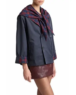 Avec Les Filles Reversible Scarf Barn Jacket