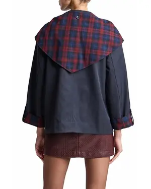 Avec Les Filles Reversible Scarf Barn Jacket