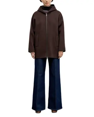 Gerard Darel Alva Wool Hooded Coat
