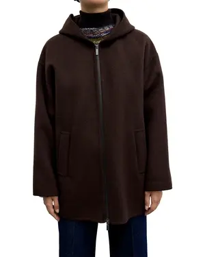 Gerard Darel Alva Wool Hooded Coat